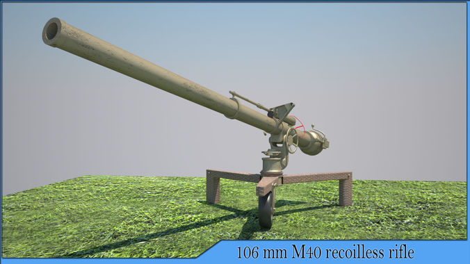 3D model 106mm M40 recoilless rifle VR / AR / low-poly | CGTrader