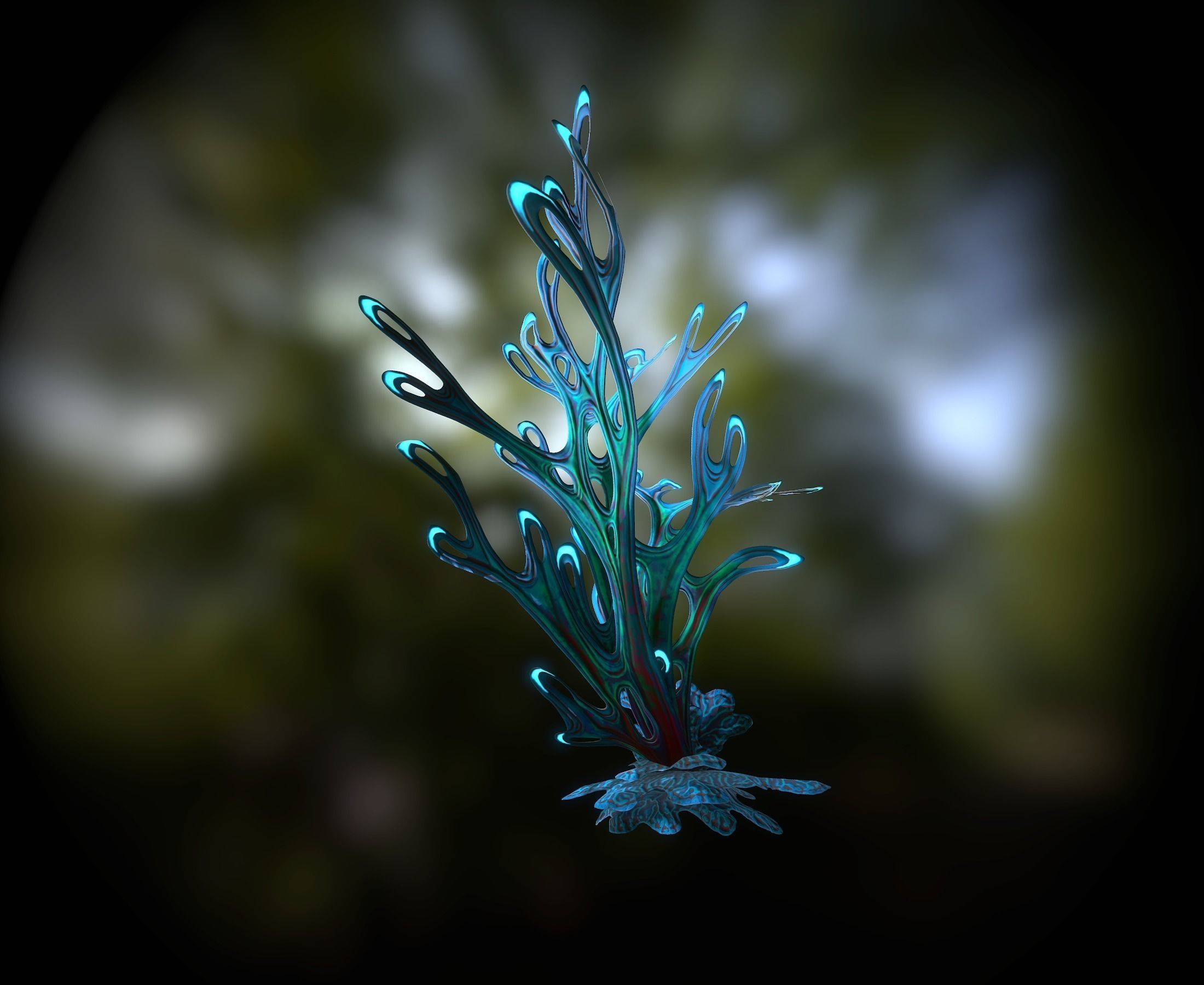 3D model Alien Plant Fern Type 4 VR / AR / low-poly | CGTrader
