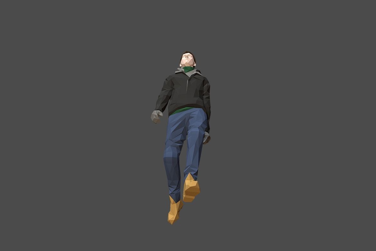 3D model Rigged Lowpoly Guy VR / AR / low-poly rigged animated | CGTrader