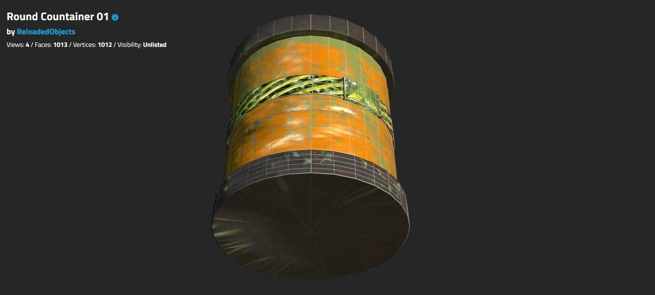 3D model SCIFI Round Container 01 - Leaking VR / AR / low-poly | CGTrader