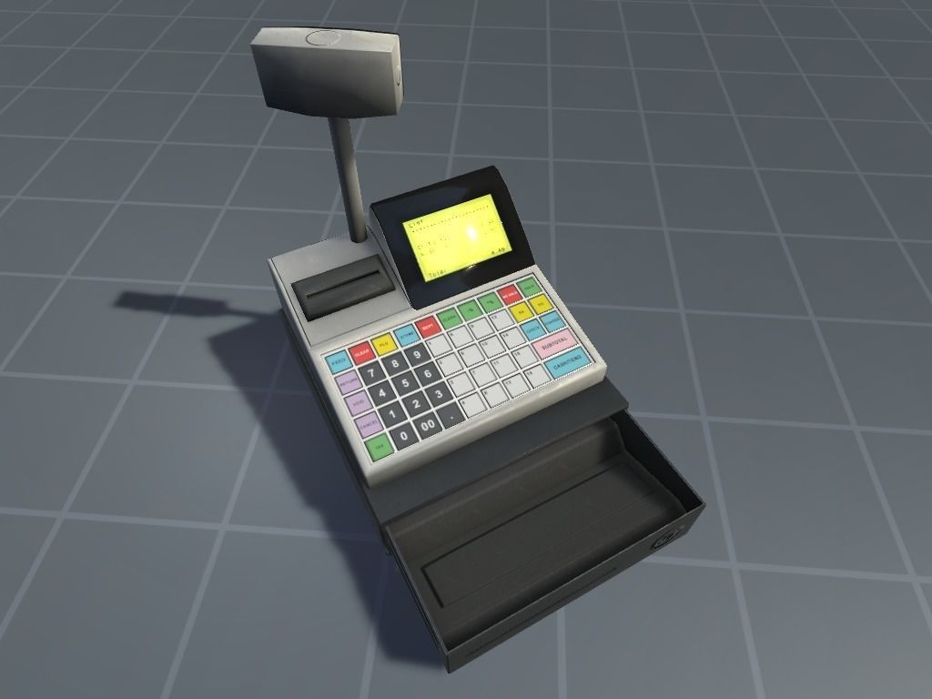 3D model Cash register VR / AR / low-poly | CGTrader