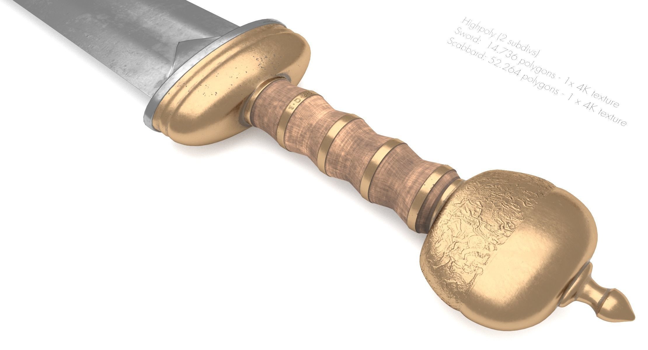 3D model Roman sword VR / AR / low-poly | CGTrader