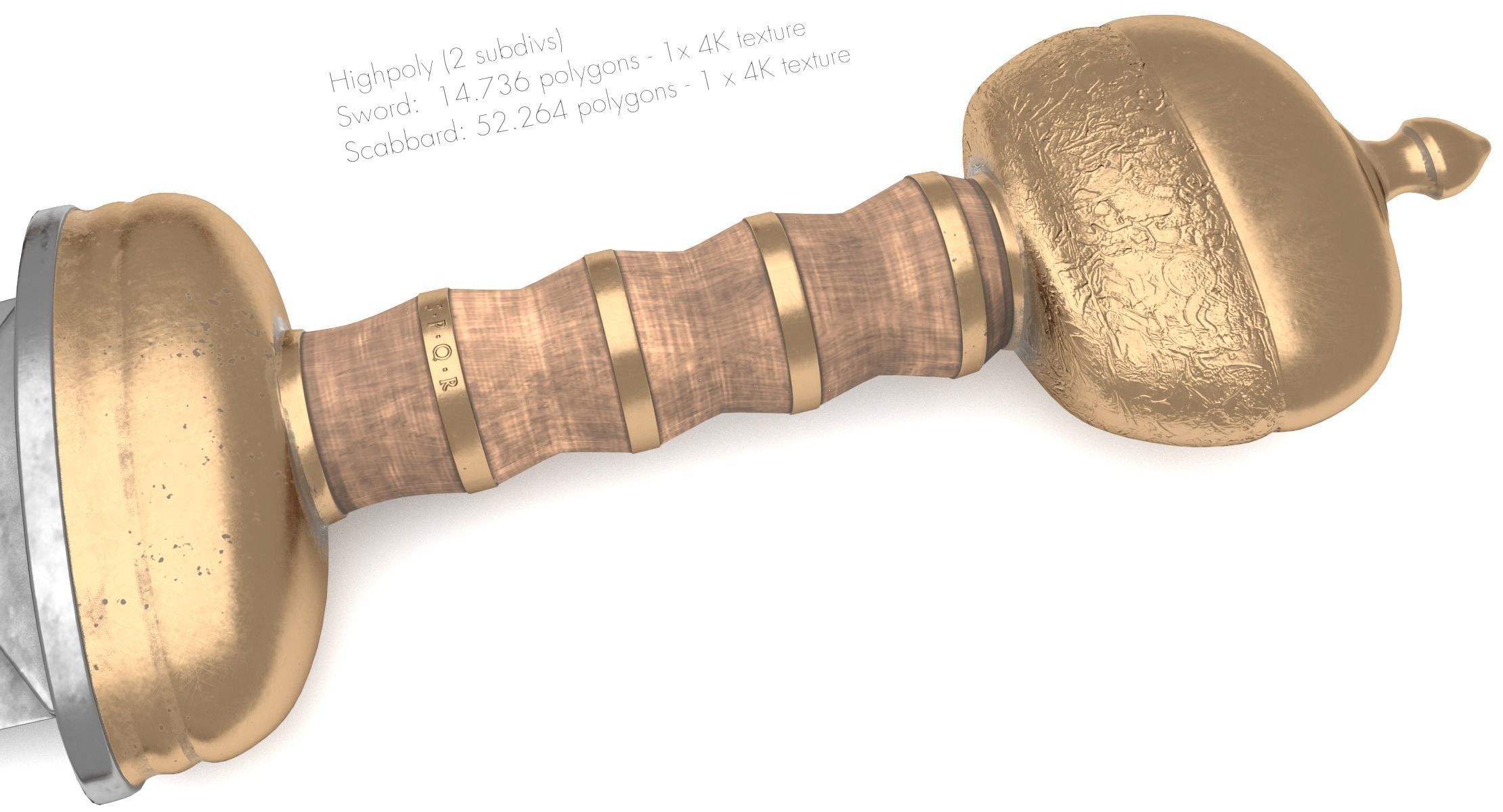 3D model Roman sword VR / AR / low-poly | CGTrader