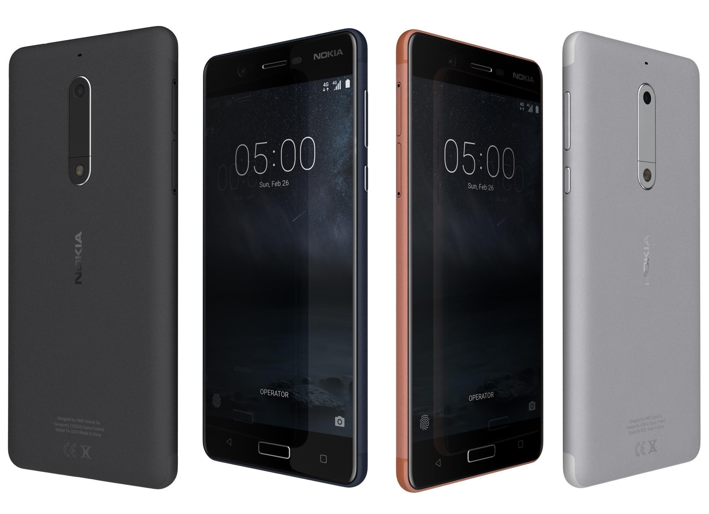 Nokia 5 All Colors 3D | CGTrader