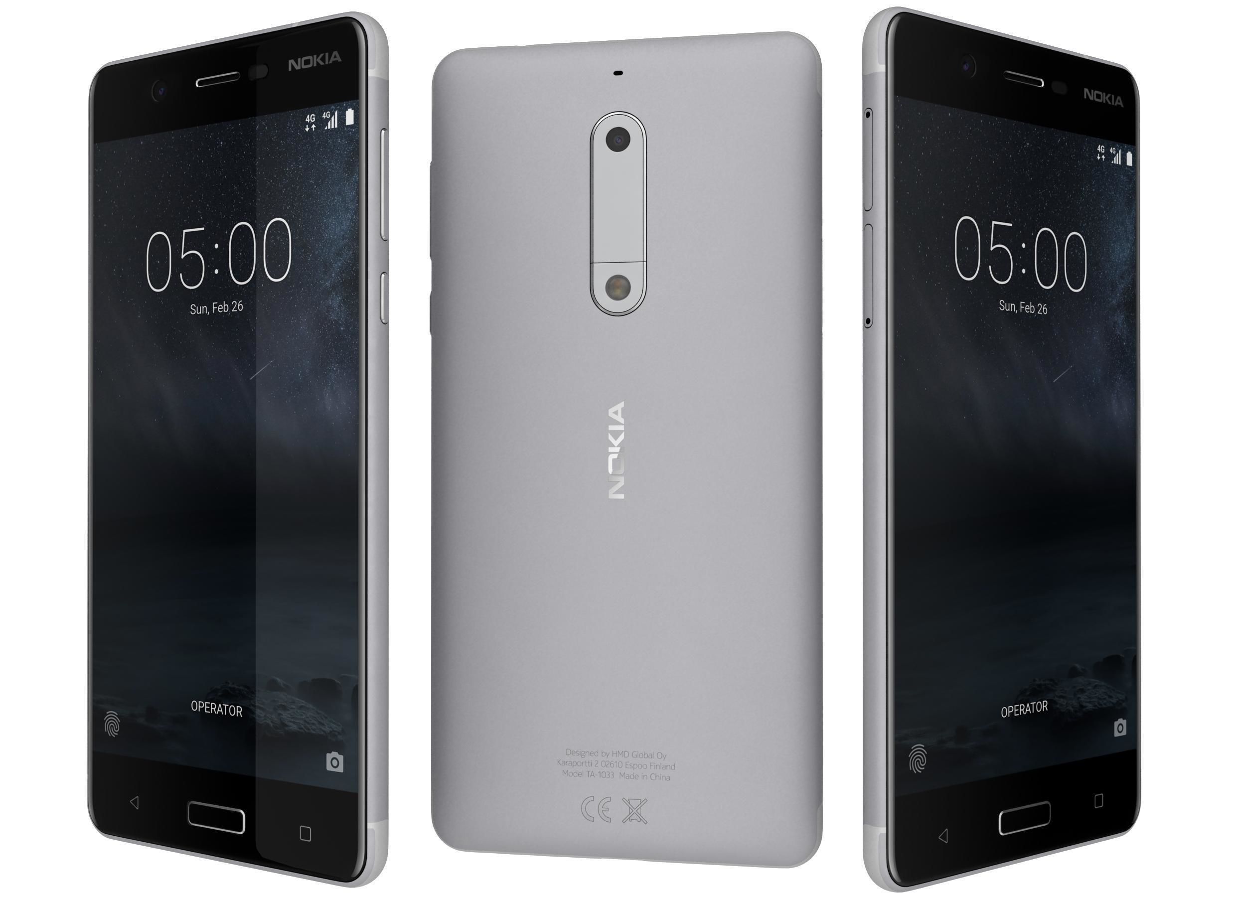 Nokia 5 Silver 3D model | CGTrader