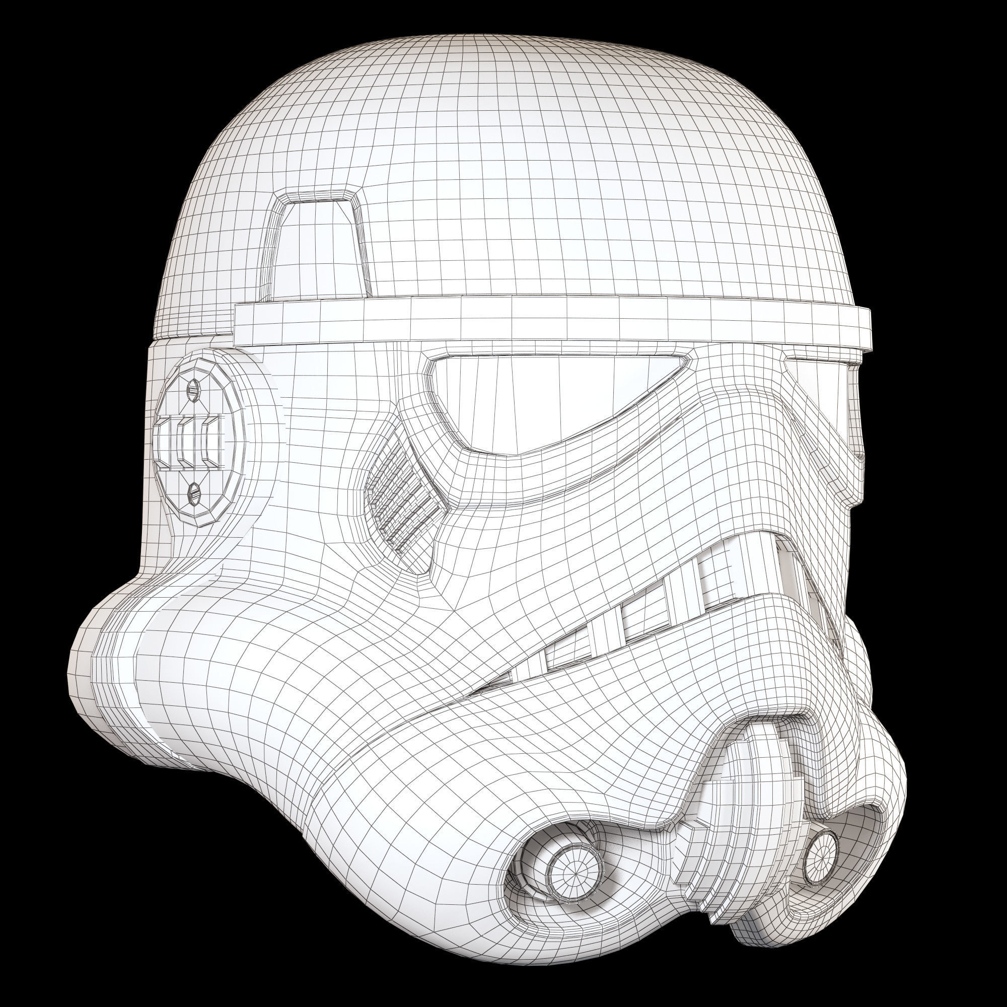 Star Wars Damaged stormtrooper helmet 3D model | CGTrader