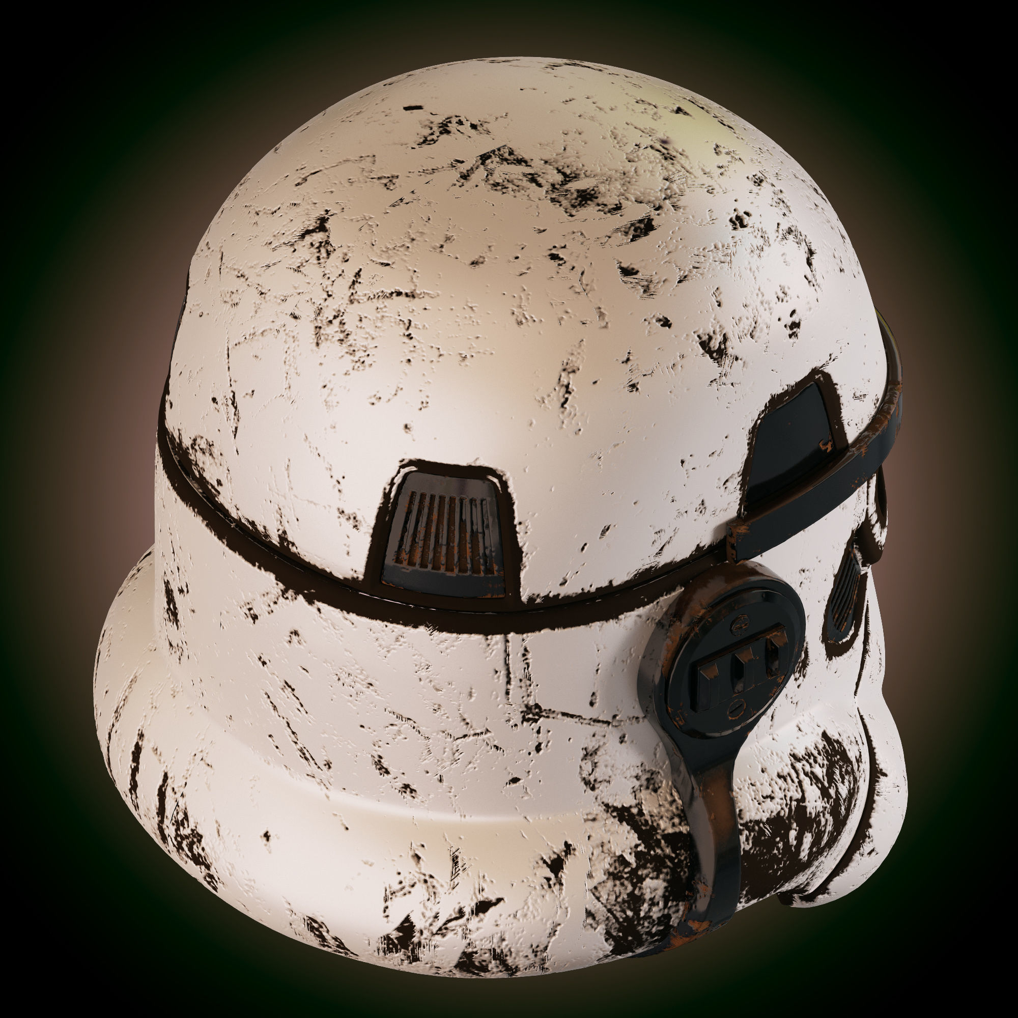 Star Wars Damaged stormtrooper helmet 3D model | CGTrader