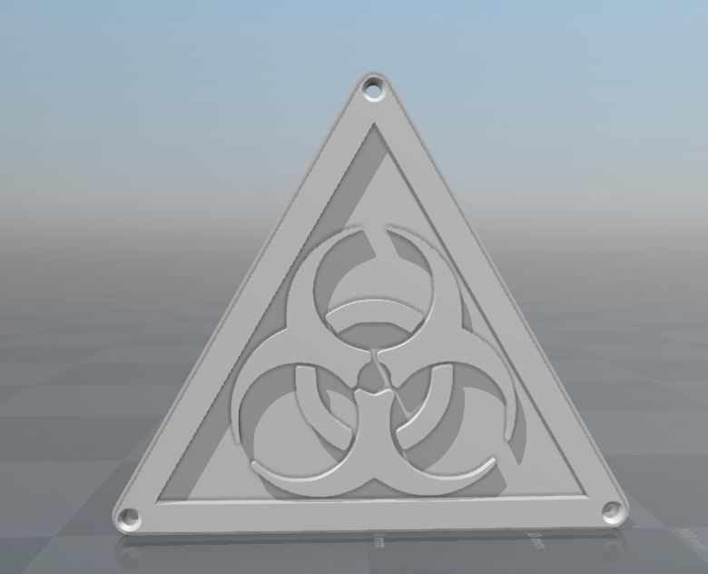 Biohazard logo 3D model 3D printable | CGTrader