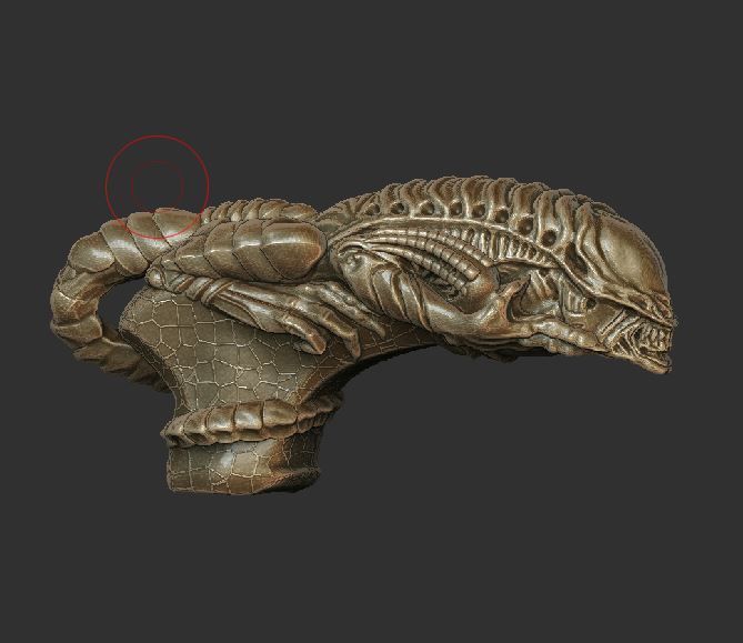 Cane alien 3D model 3D printable | CGTrader