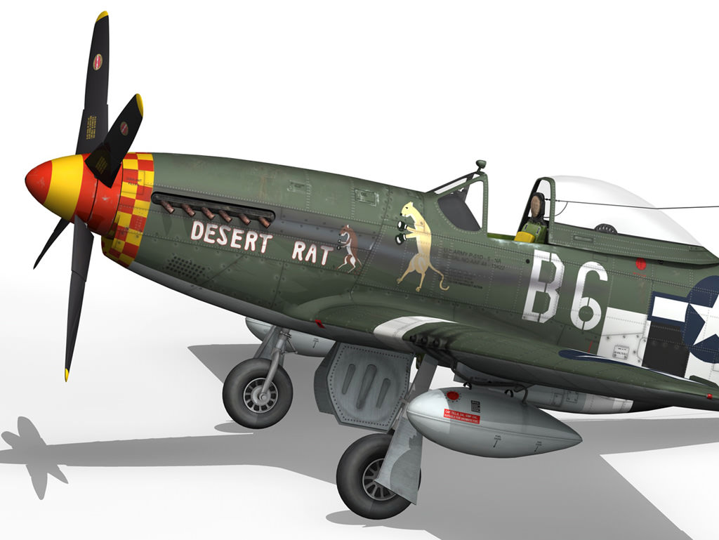 North American P-51D Mustang - Desert Rat 3D model | CGTrader