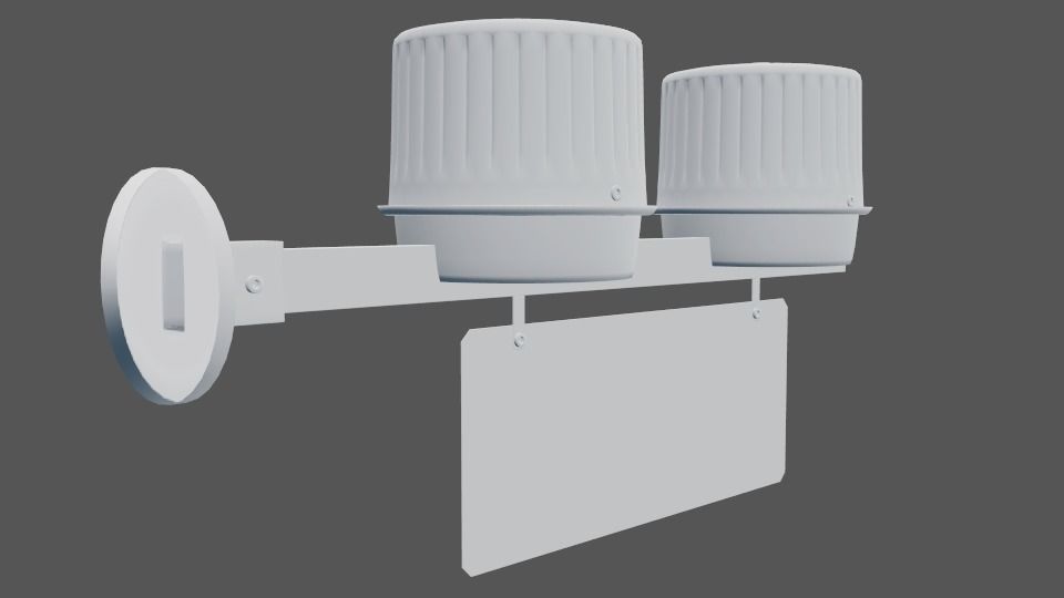 Garage exit sign warning free 3D model | CGTrader