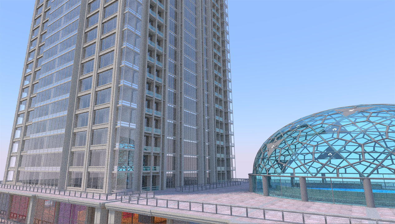 tall building lit up at night 3D model | CGTrader