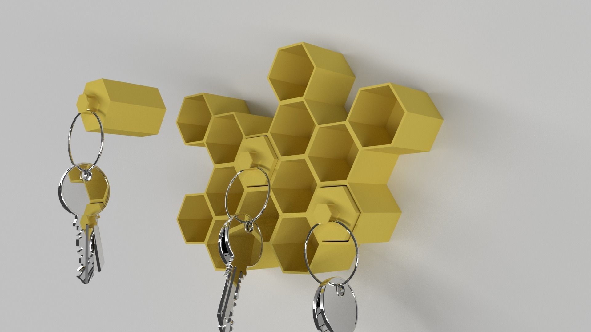 Bee-disigne key holder and chain for 3D printing 3D model 3D printable | CGTrader