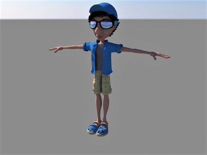 beach man 3D model | CGTrader