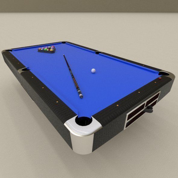billard table set 3D model | CGTrader