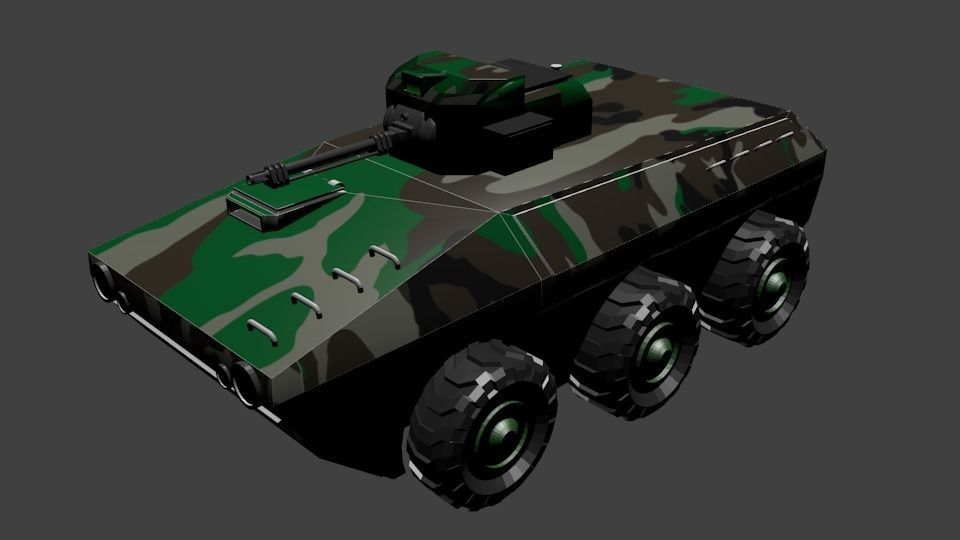 APC with Light Cannon free 3D model | CGTrader