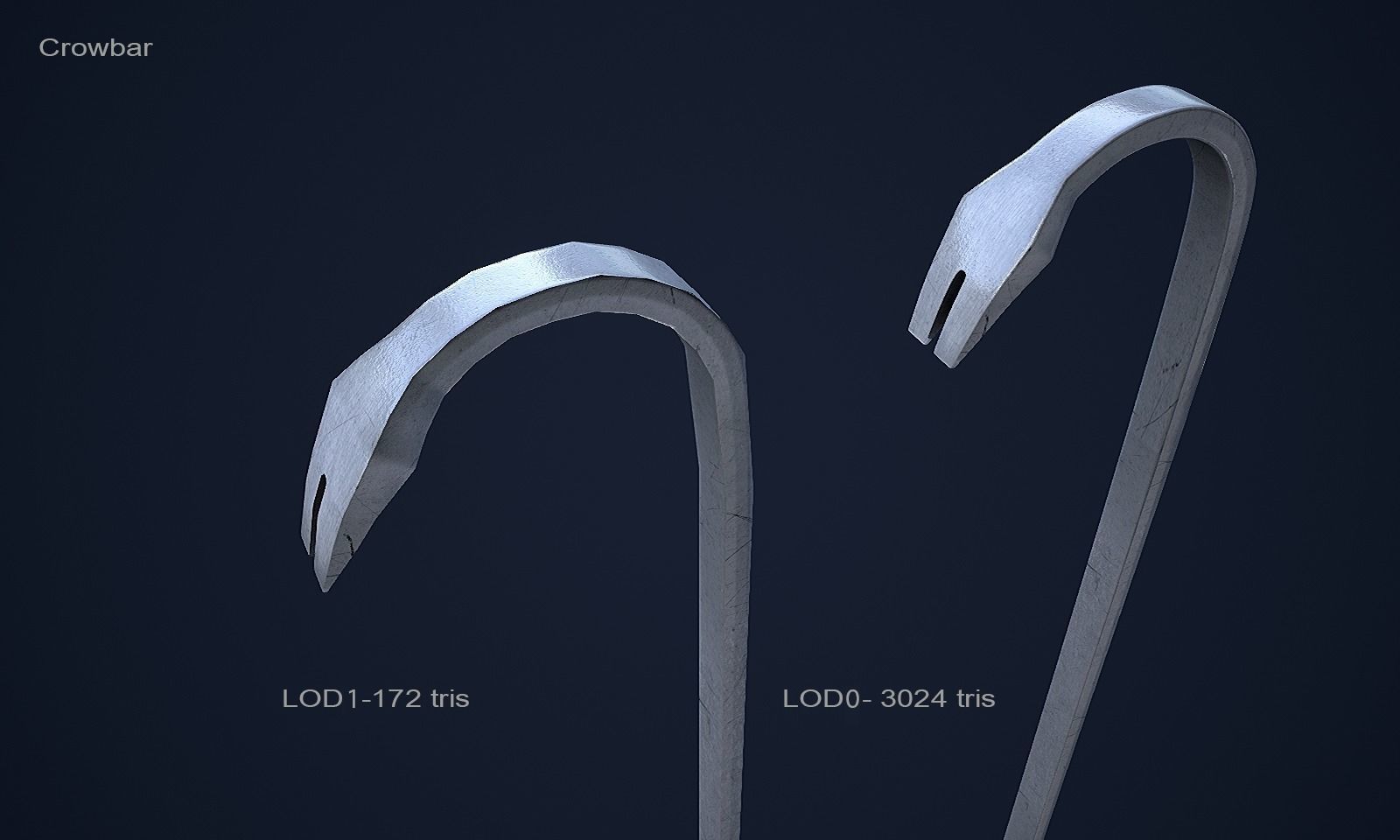 3D model Crowbar and Halligan Bar Game Ready VR / AR / low-poly | CGTrader