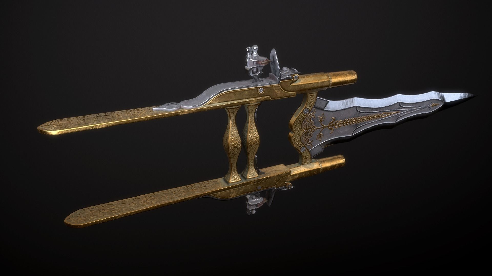 3D model BUTTERFLY ASSASSIN - Flintlock Katar VR / AR / low-poly | CGTrader