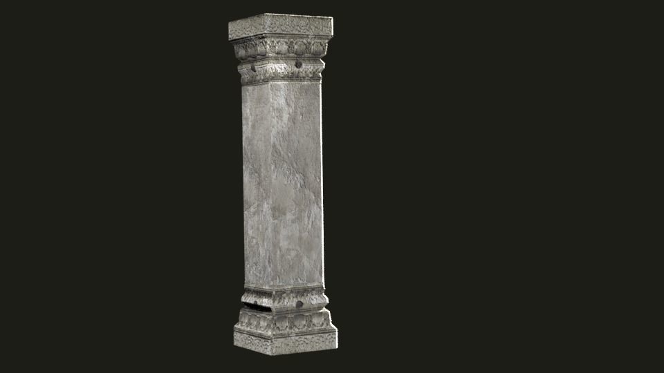 Low Poly Column Model free VR / AR / low-poly 3D model | CGTrader