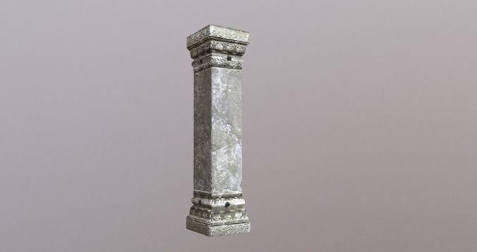Low Poly Column Model stone free VR / AR / low-poly 3D model | CGTrader
