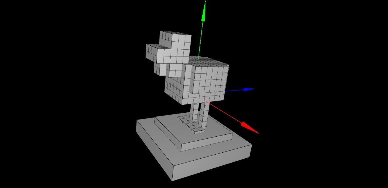 Minecraft Chicken Statue 3D model 3D printable | CGTrader