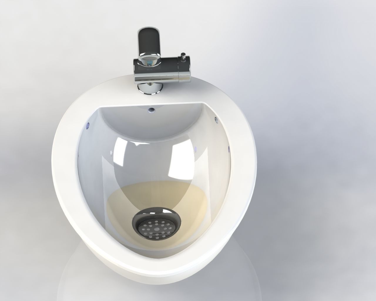 Hand washing basin with light sensor automatic control 3D model | CGTrader
