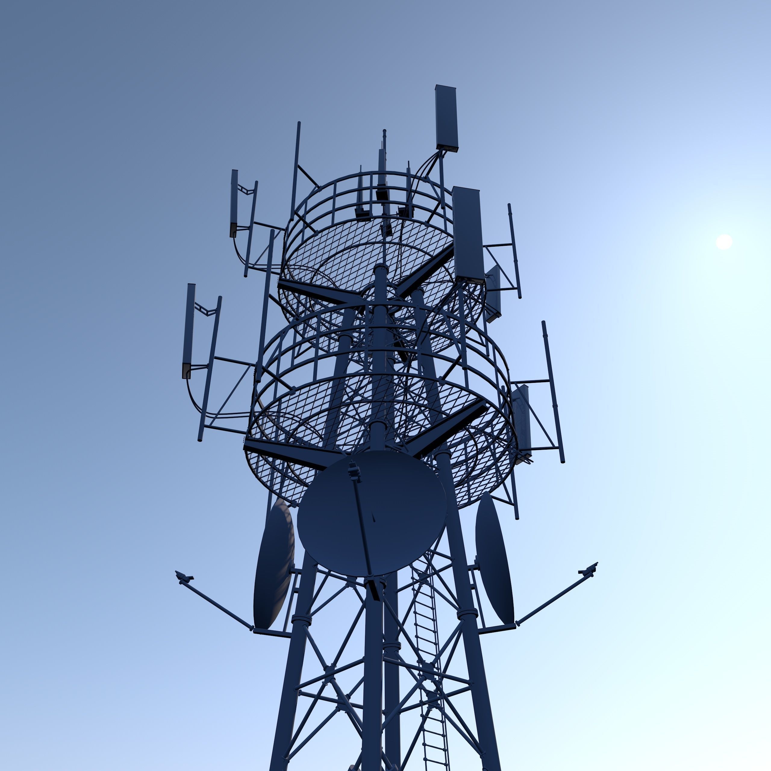 Telecom Tower 3D model | CGTrader
