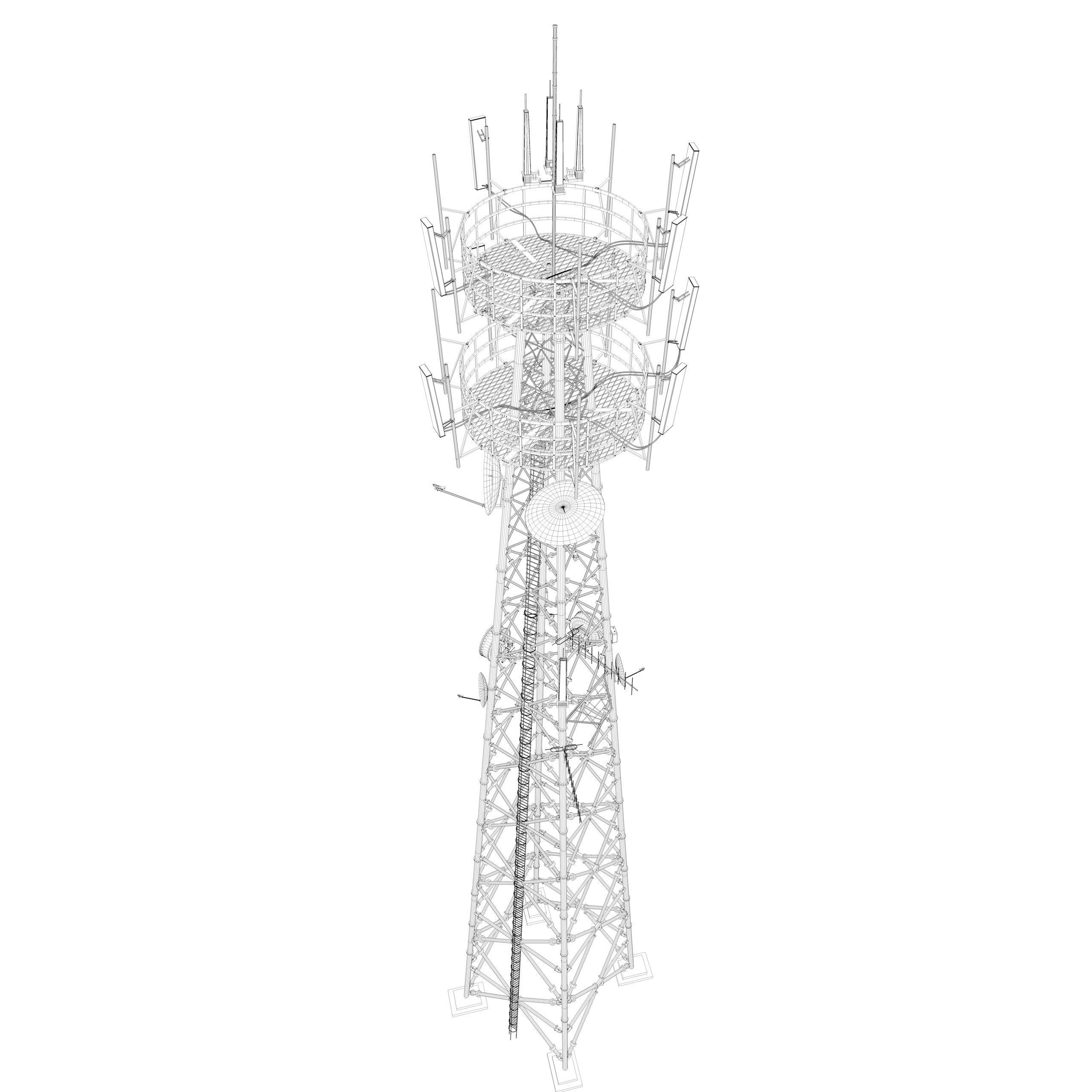 Telecom Tower 3D model | CGTrader