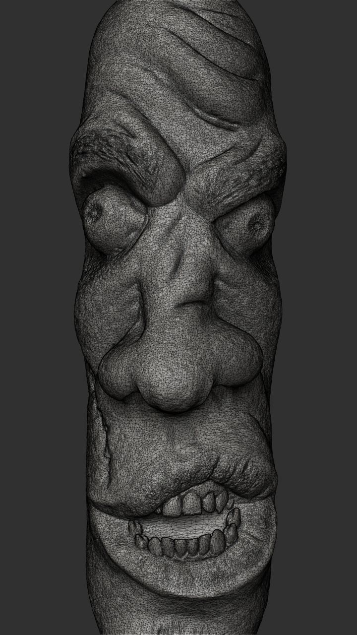 Rock Head Face free 3D model 3D printable | CGTrader