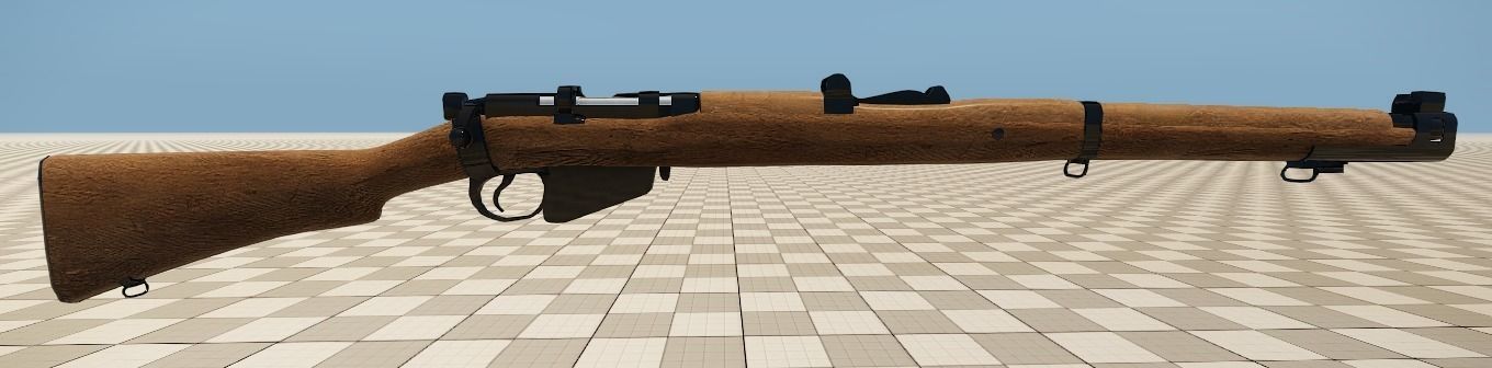 SMLE Lee-Enfield Mark III Bolt-Action Rifle free 3D model | CGTrader