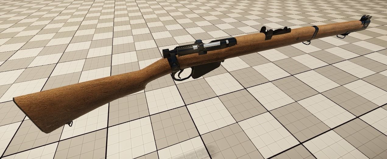 SMLE Lee-Enfield Mark III Bolt-Action Rifle free 3D model | CGTrader