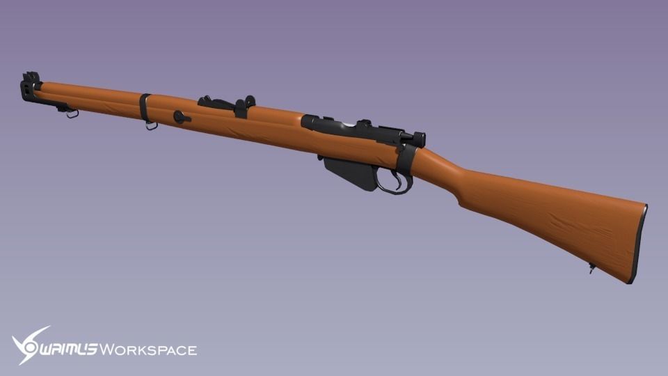 SMLE Lee-Enfield Mark III Bolt-Action Rifle free 3D model | CGTrader