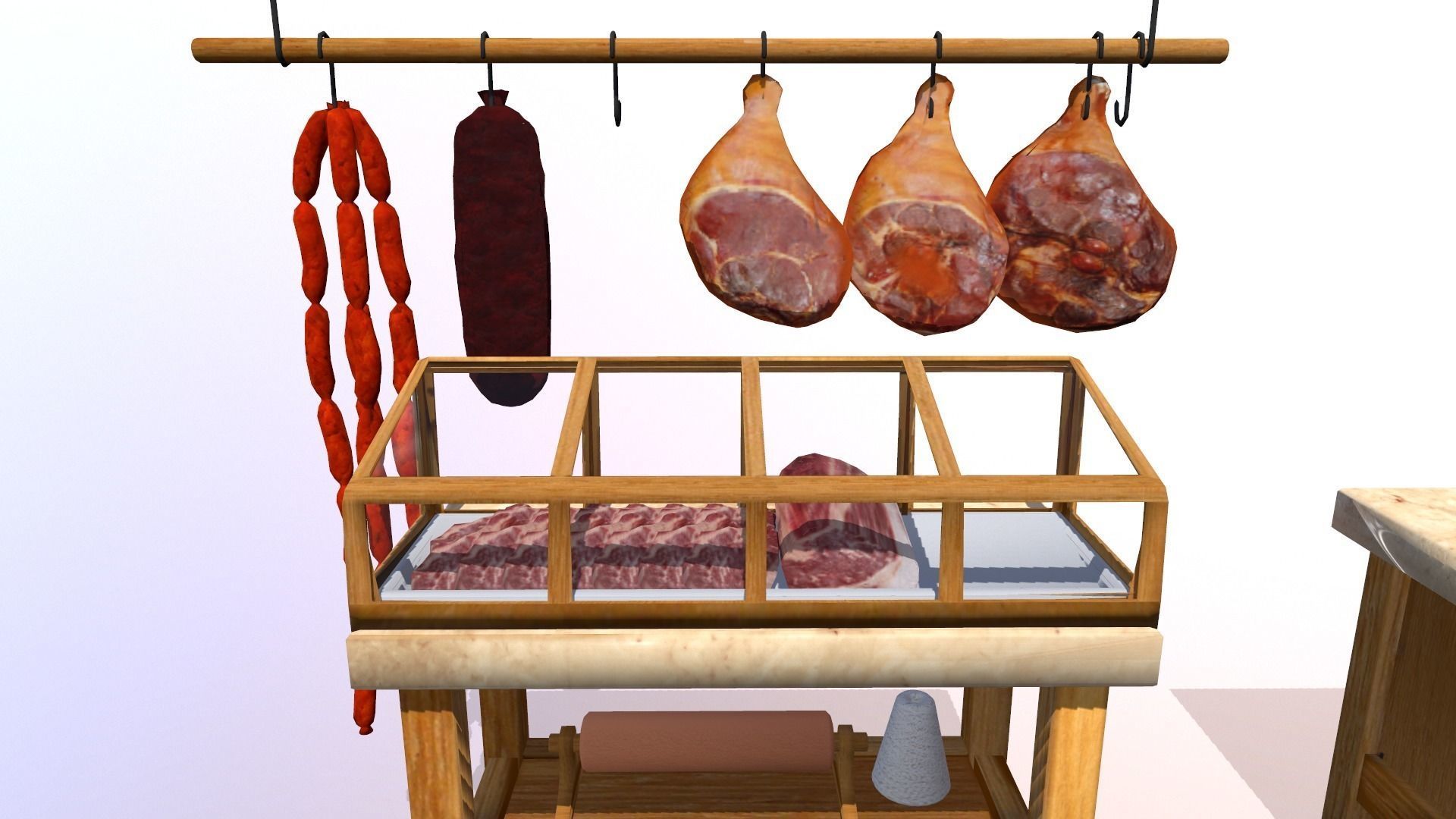 3D model Village Butcher Shop VR / AR / low-poly | CGTrader
