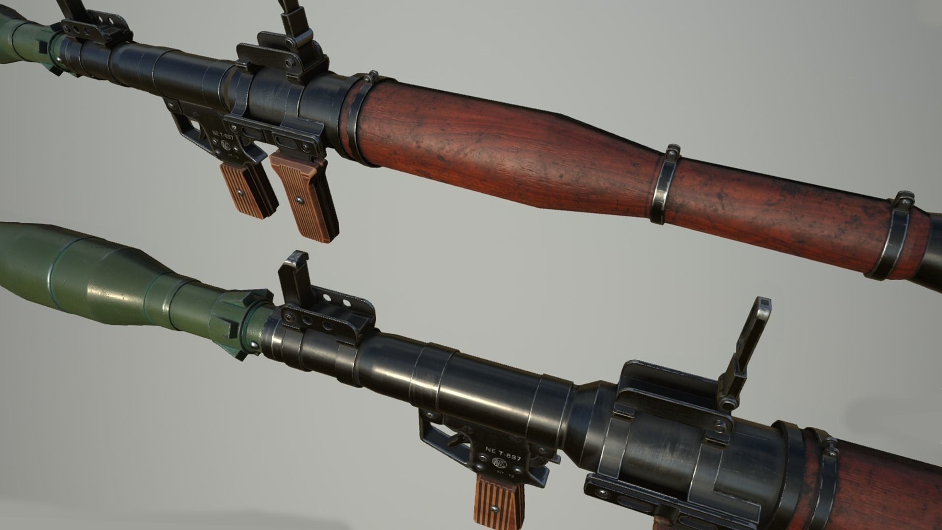 3D model RPG-7 Launcher - low poly game assets VR / AR / low-poly ...