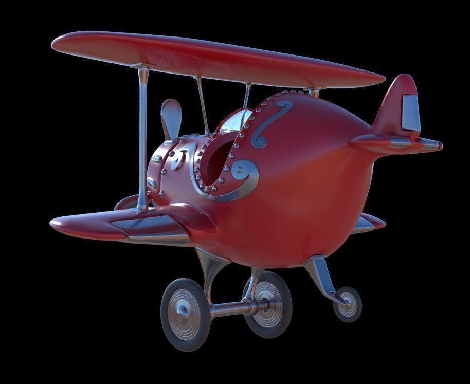 Cartoon plane 3D model | CGTrader