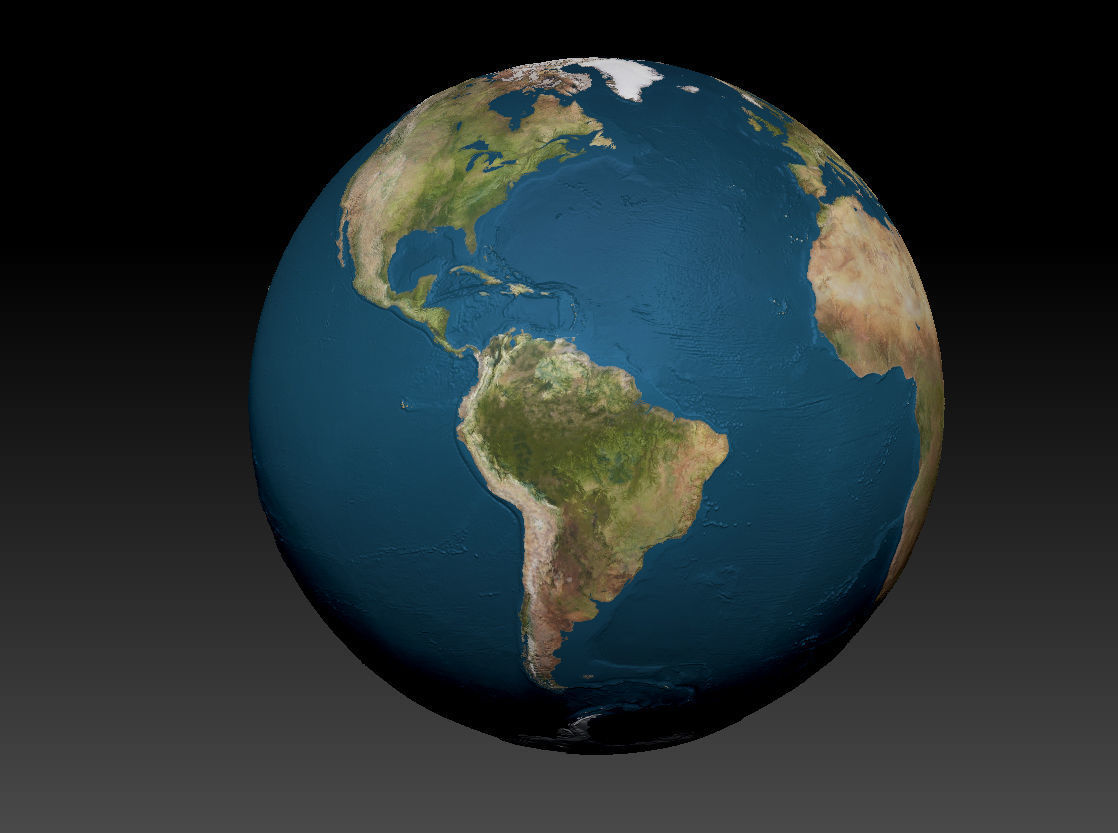 Planet Earth with 3d Topology 3D model | CGTrader
