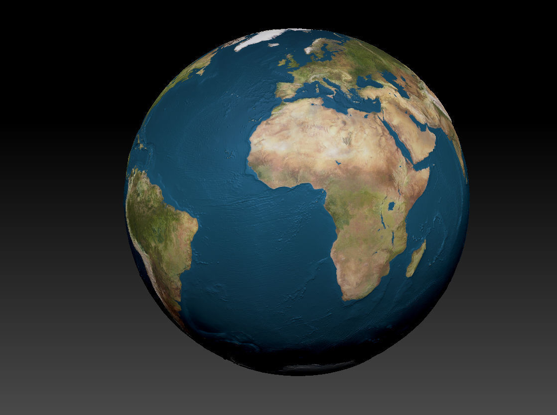 Planet Earth with 3d Topology 3D model | CGTrader