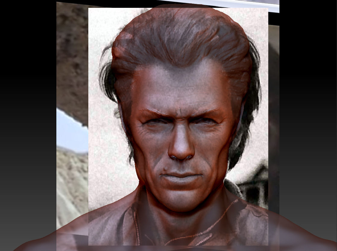 Clint Eastwood Model Bust for 3d Print 3D model 3D printable | CGTrader