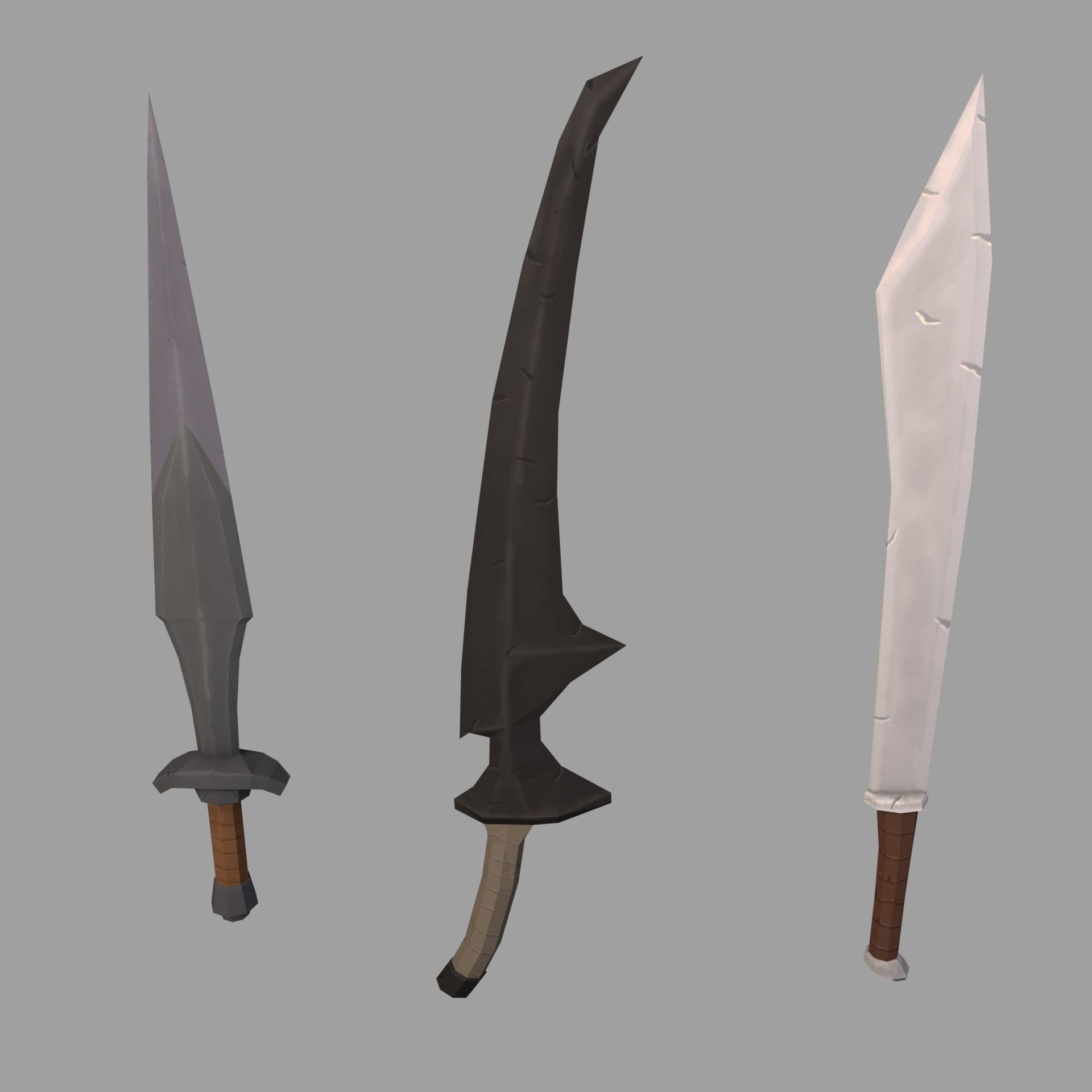 3D asset Low Poly Stylized Swords Pack | CGTrader
