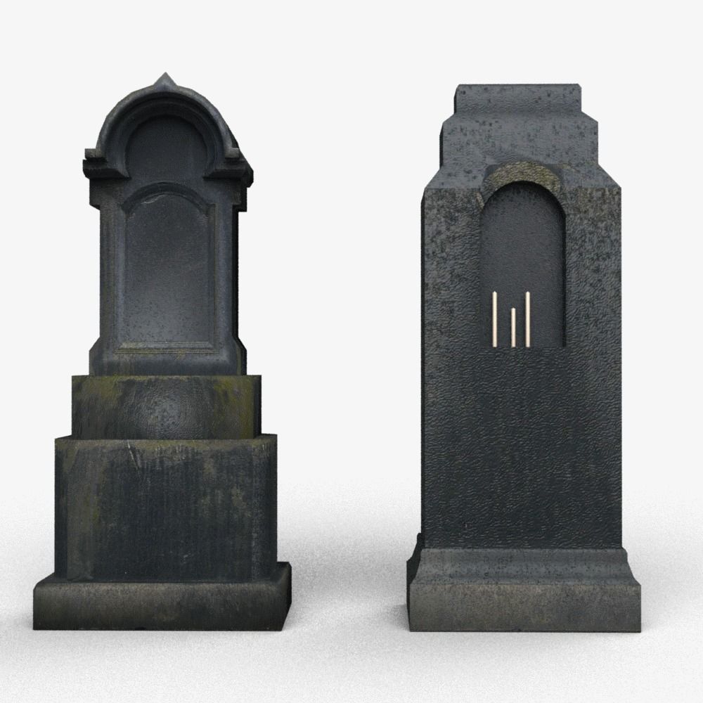 3D model Tombstones black VR / AR / low-poly | CGTrader