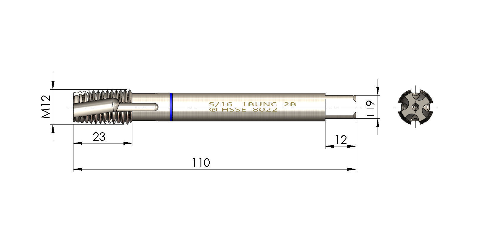 Tapping Tool Din 376 For M14 Thread Free 3d Model Cgtrader