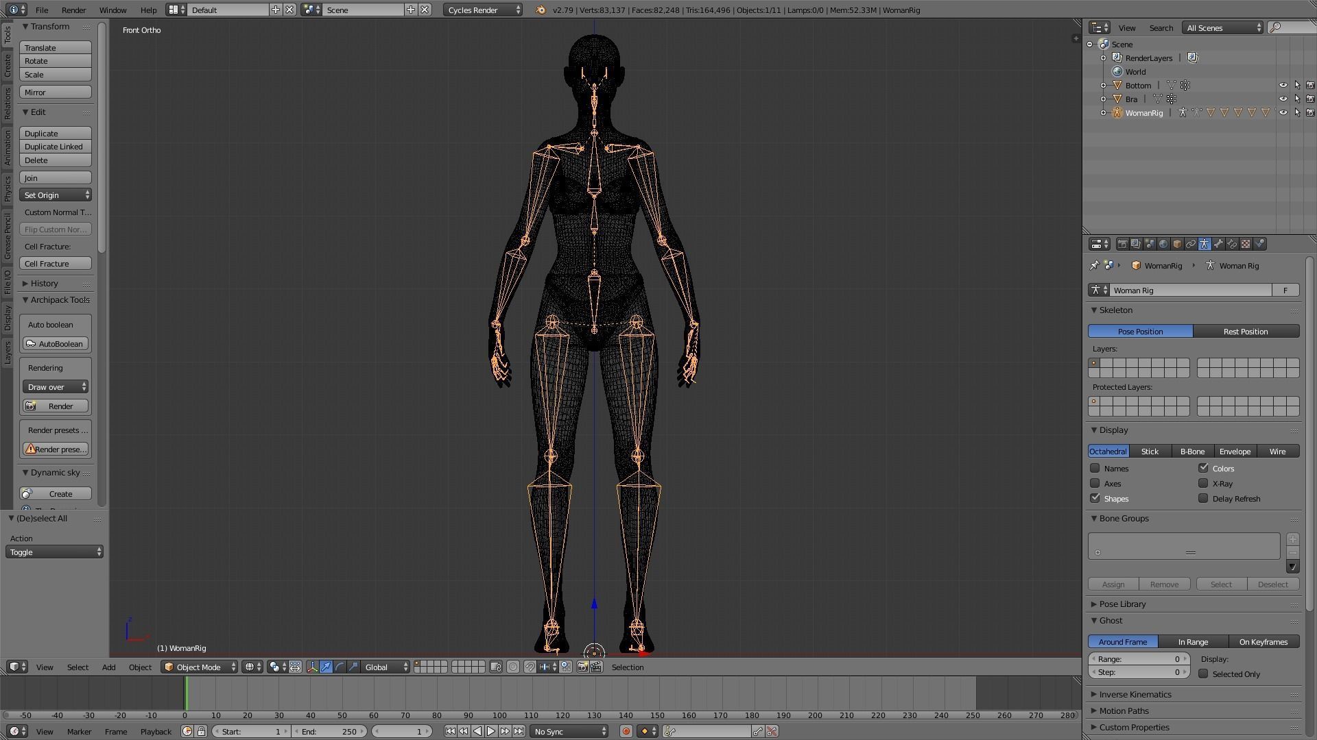 3D model Realistic Human Basemesh - Rigged - UVMapped - Woman Body VR ...