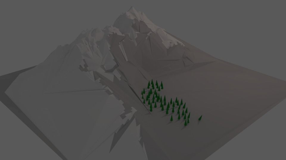 3D model VR / AR ready Low Poly mountain | CGTrader