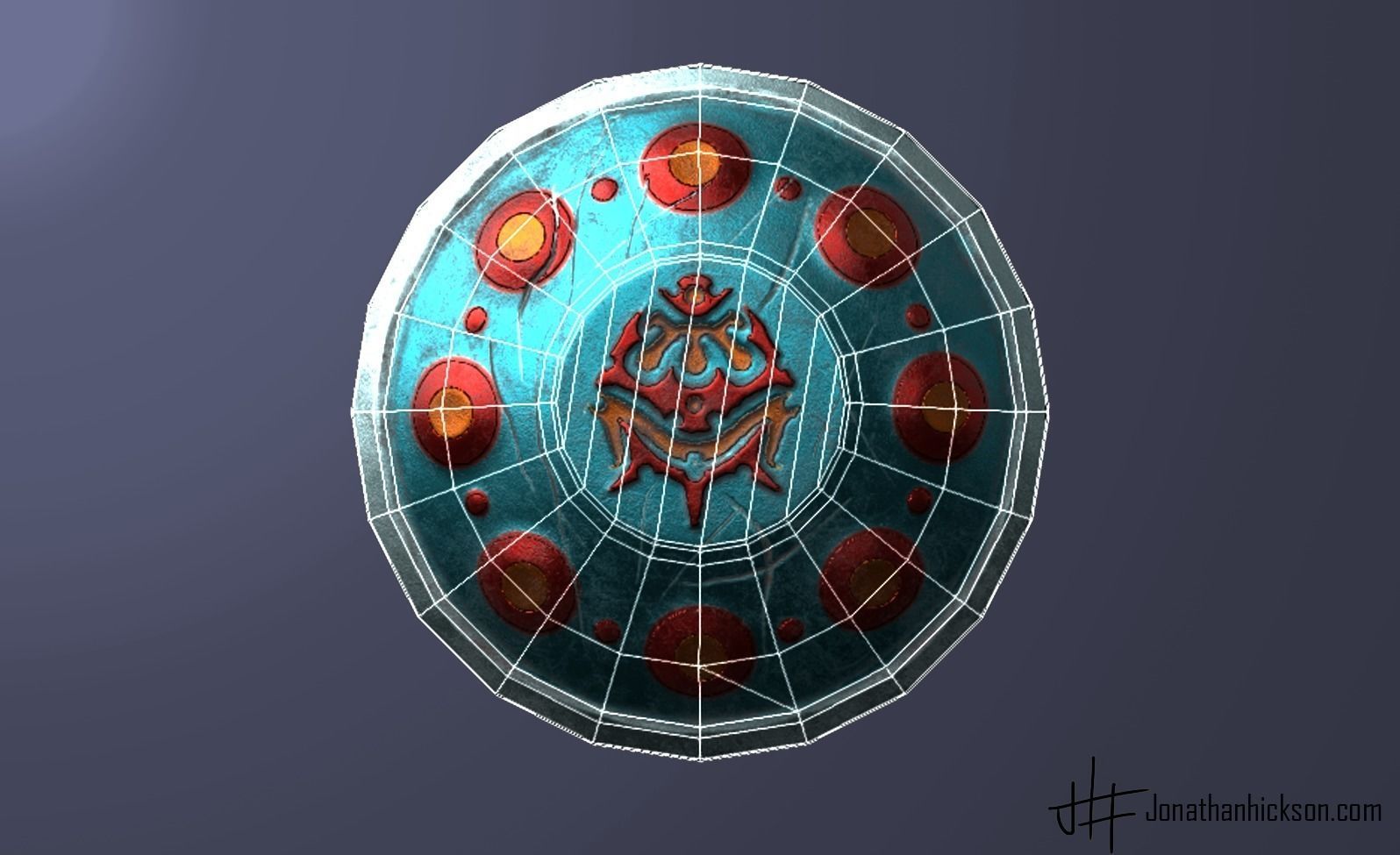 3D model Battered Shield VR / AR / low-poly | CGTrader