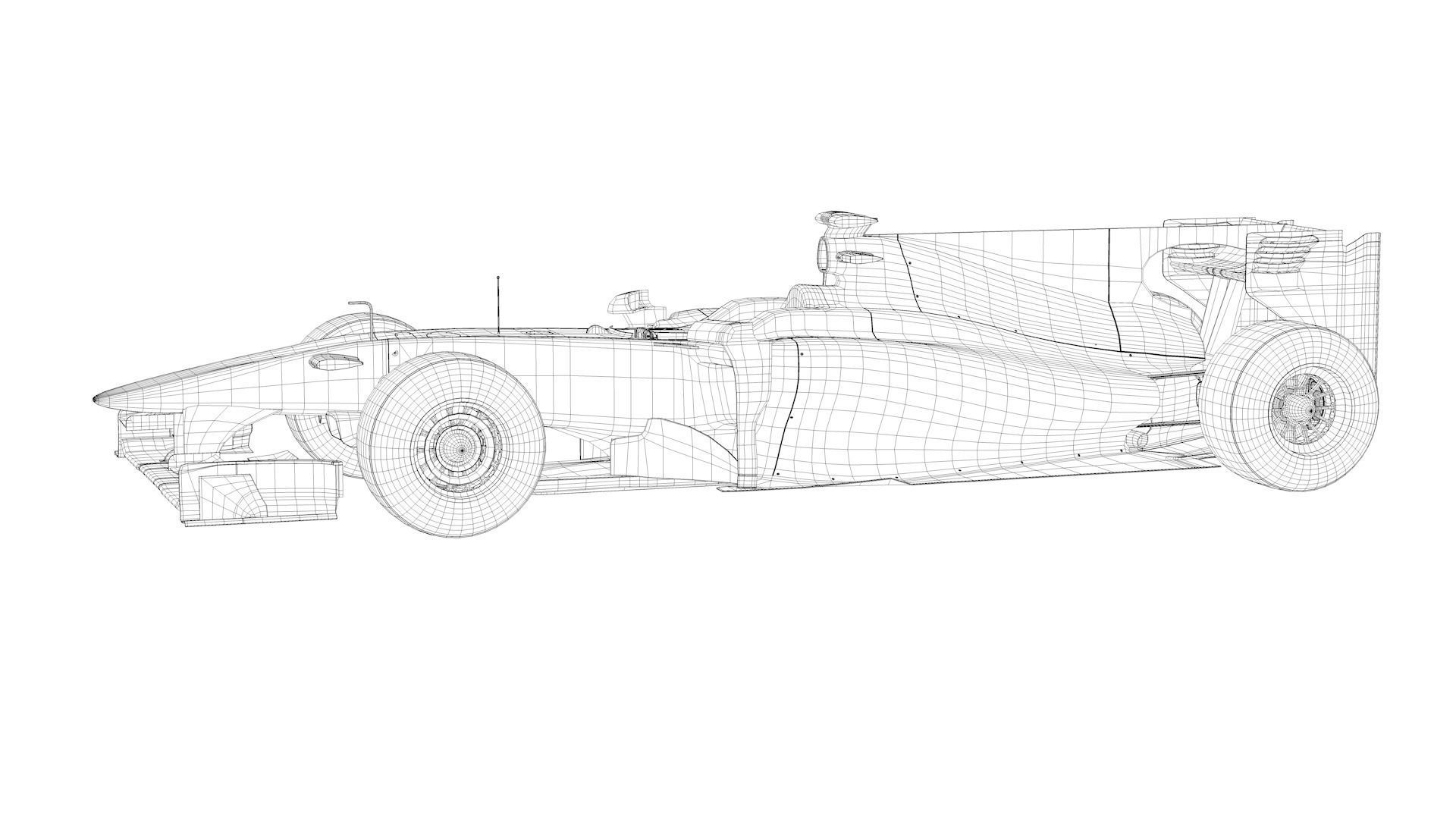 Ferrari F10 Formula 1 2010 No texture 3D model | CGTrader