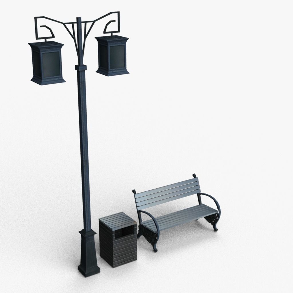 3D model Park objects VR / AR / low-poly | CGTrader
