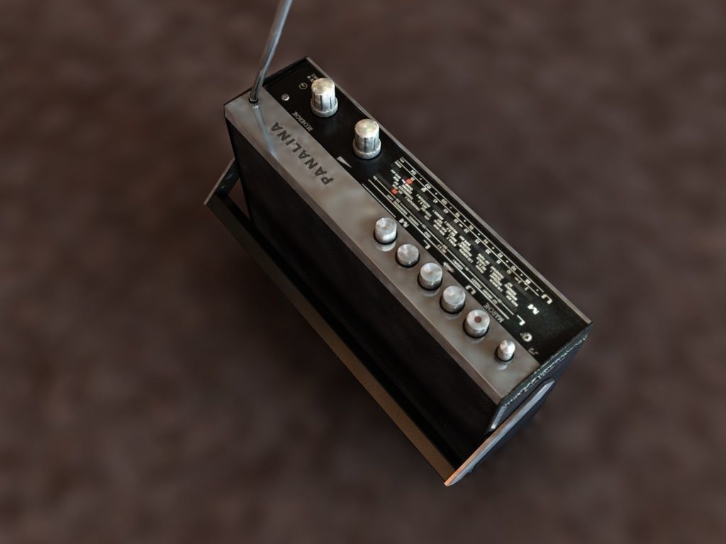 Vintage radio Panalina GR100 free VR / AR / low-poly 3D model | CGTrader