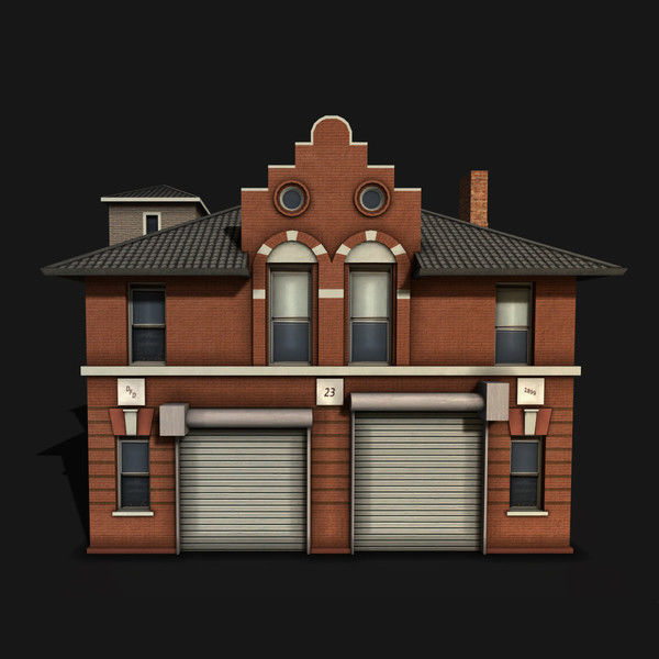 3D model Fire Department Building VR / AR / low-poly | CGTrader