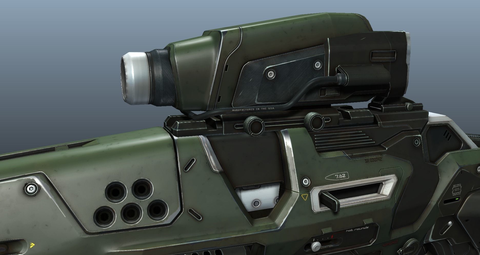 3D model Sci-Fi Assault Rifle - game model VR / AR / low-poly | CGTrader