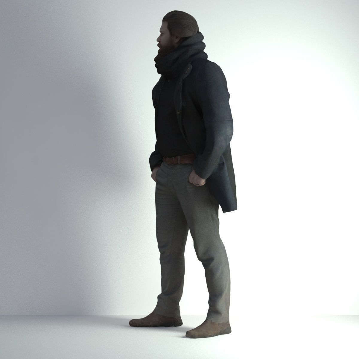 3D Scan Man Winter 002 3D model | CGTrader